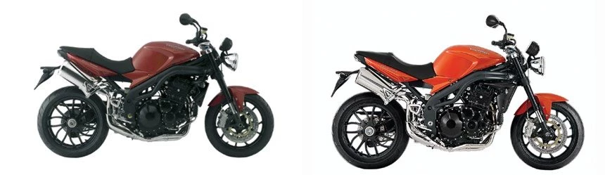 Triumph Speed Triple 1050 2008 vs Triumph Speed Triple 1050 2010
