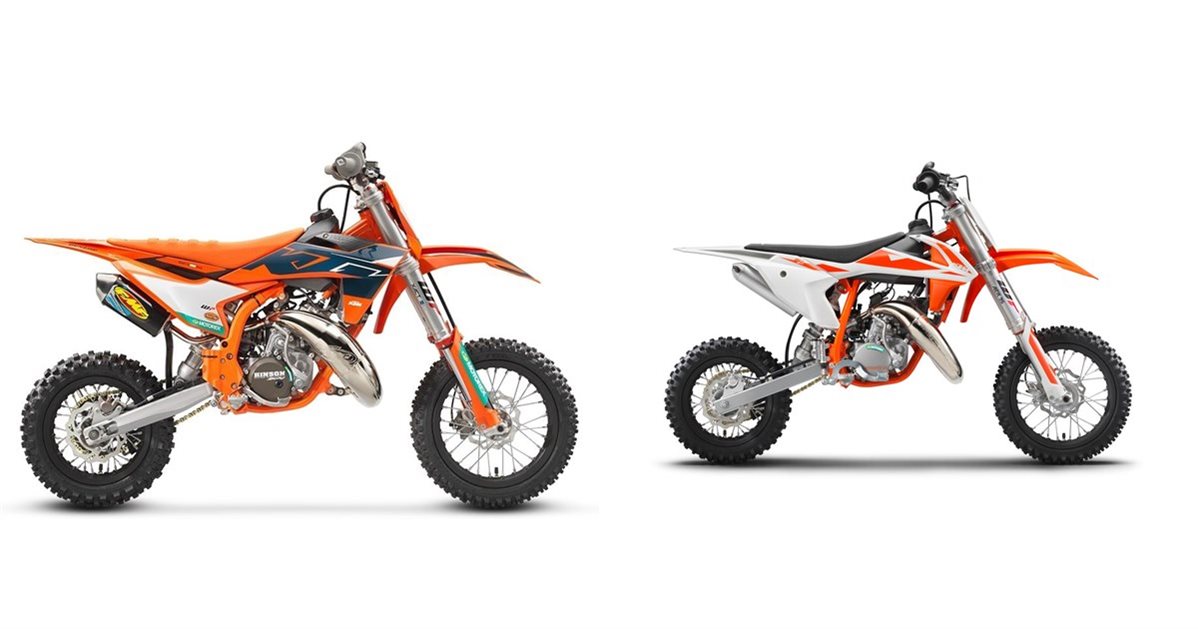 Motorrad Vergleich KTM 50 SX FACTORY EDITION 2025 vs. KTM 50 SX 2019