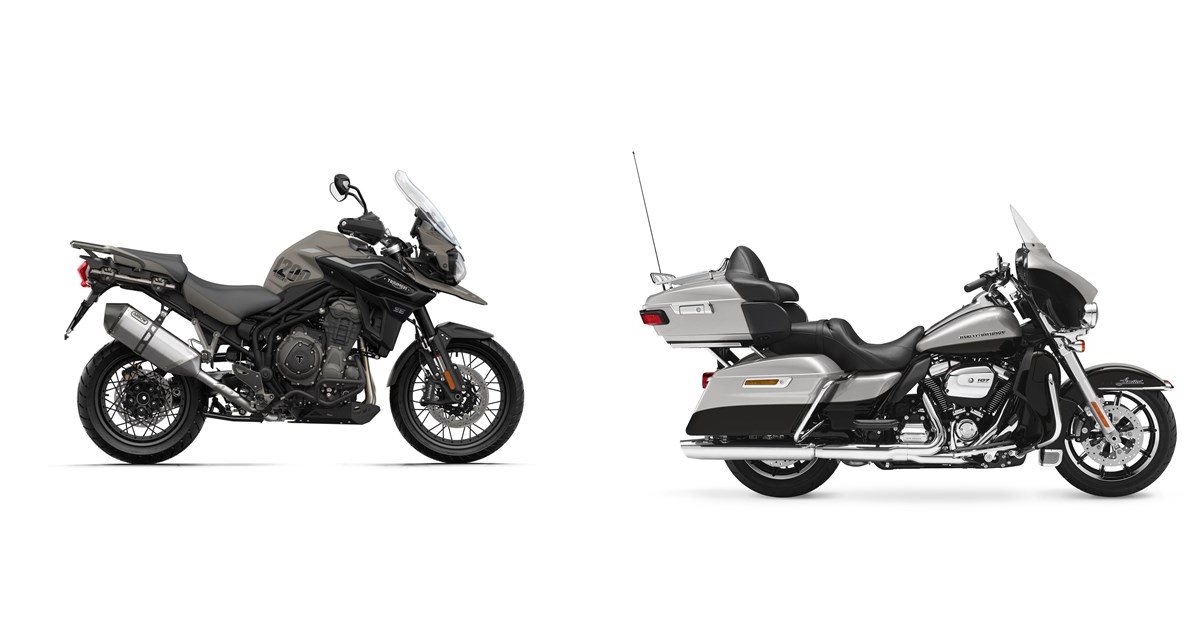 Motorrad Vergleich Triumph Tiger 1200 Desert Edition 2020 vs. Harley ...