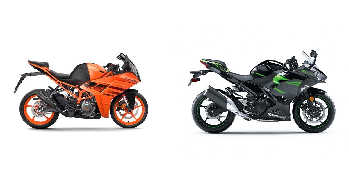 Motorrad Vergleich KTM RC 390 2024 vs. Kawasaki Ninja 400 2020