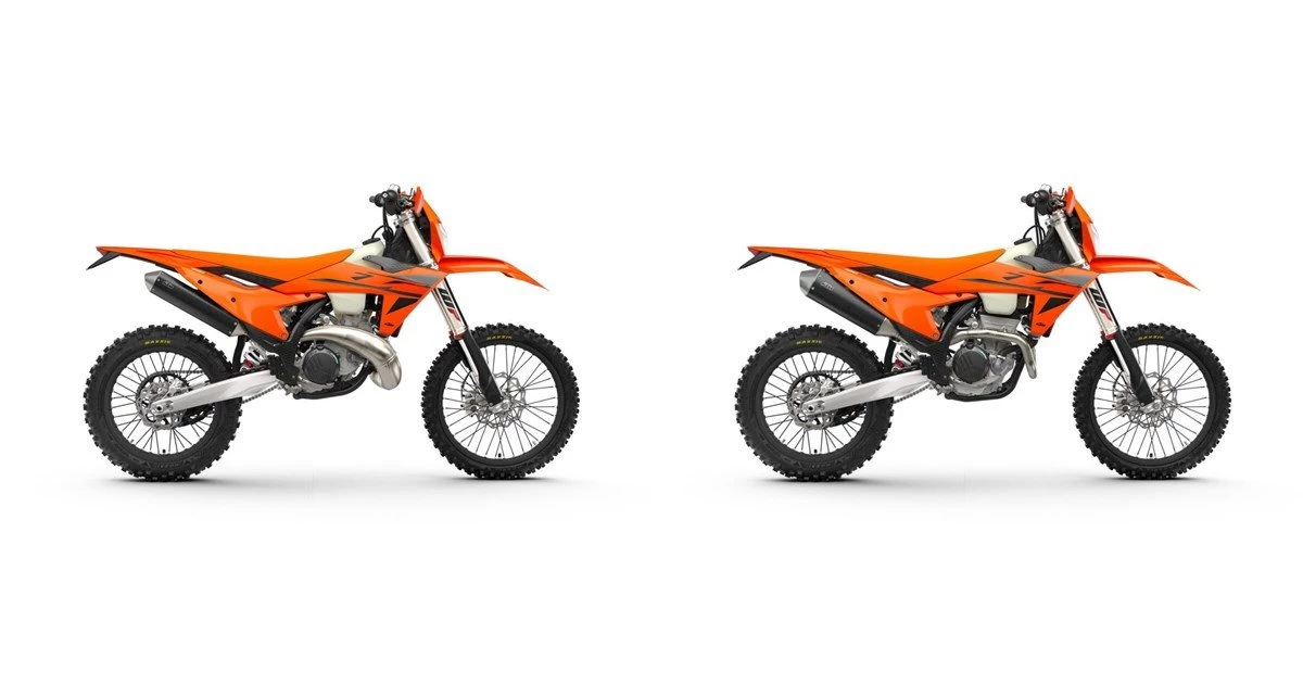 Motorrad Vergleich KTM 300 EXC 2025 vs. KTM 350 EXC-F 2025