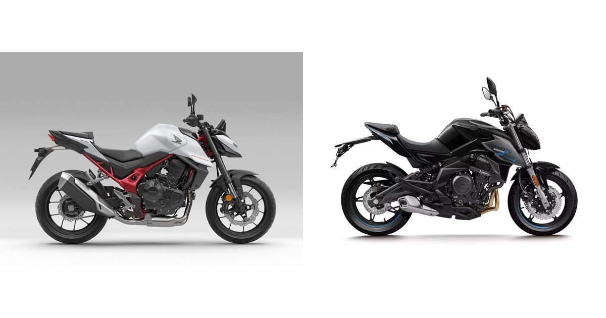 Motorrad Vergleich Honda CB750 Hornet 2025 vs. CFMOTO 650NK 2024