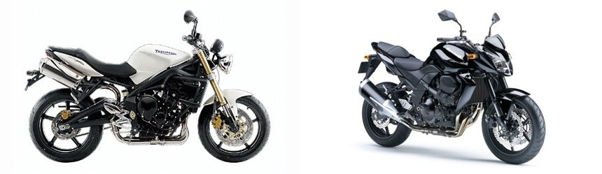 Motorrad Vergleich Triumph Street Triple 2010 vs. Kawasaki Z 750 2009