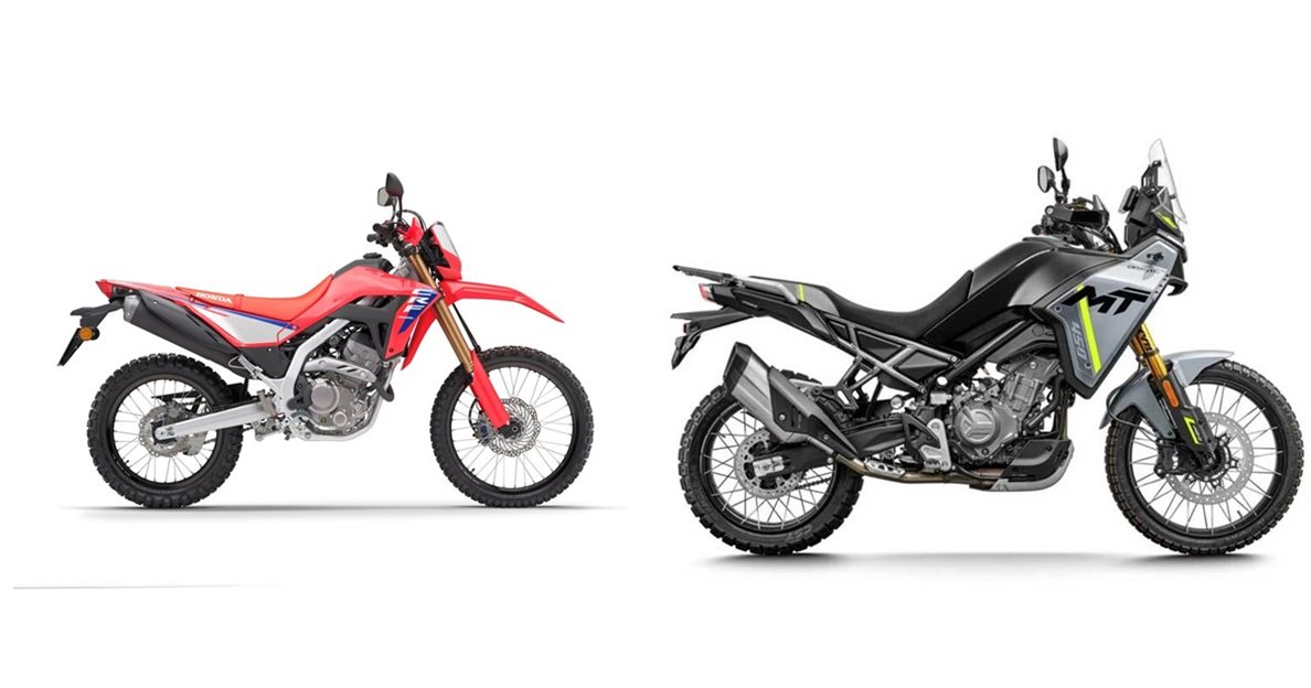 Motorrad Vergleich Honda CRF300L 2025 vs. CFMOTO 450MT 2024
