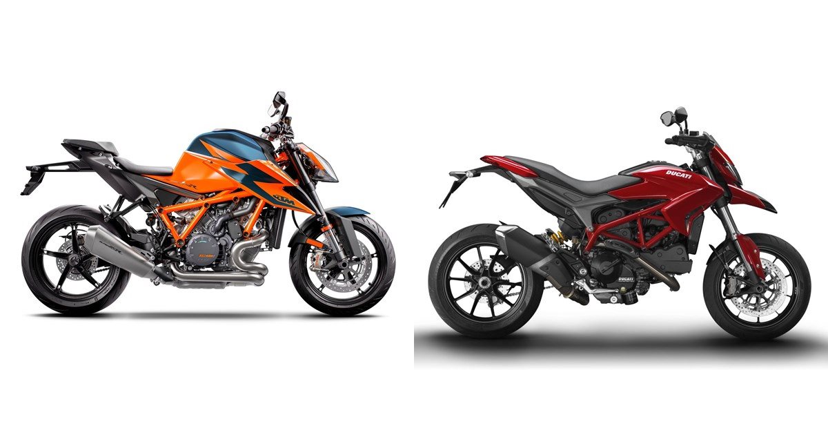 KTM 1290 Super Duke R 2020 vs Ducati Hypermotard 821 2015
