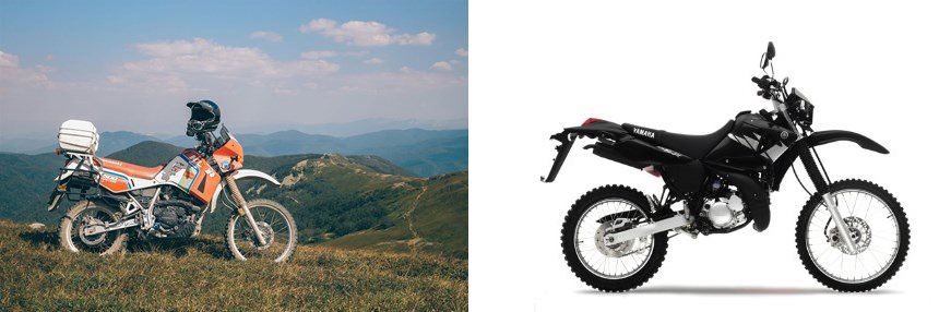 Kawasaki KLR 500 1987 vs Yamaha DT 125 RE 2005