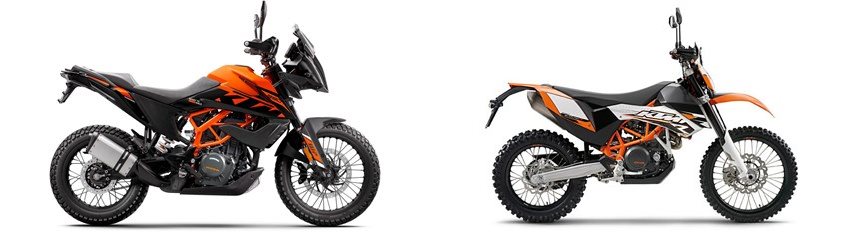 Motorrad Vergleich KTM 390 Adventure SW 2024 vs. KTM 690 Enduro R 2009