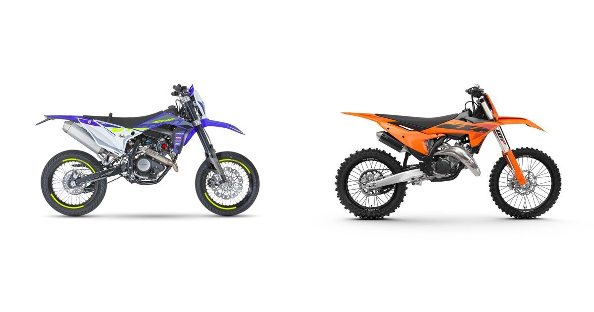 Confronto tra moto Sherco 125 4-Takt SM Factory RS 2024 VS. KTM 125 SX 2025