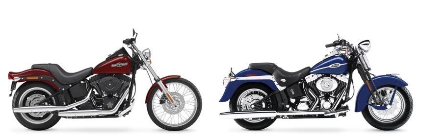 Motorrad Vergleich Harley-Davidson Softail Night Train FXSTB 2009 vs ...