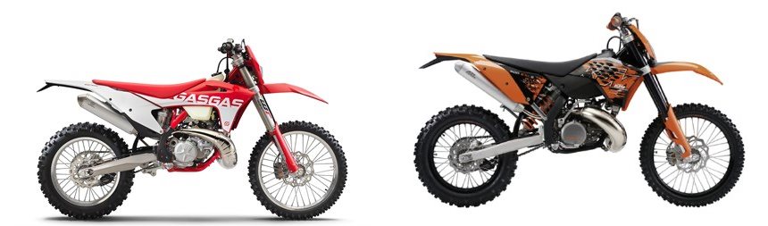 Motorrad Vergleich GASGAS EC 300 2022 vs. KTM 300 EXC 2008