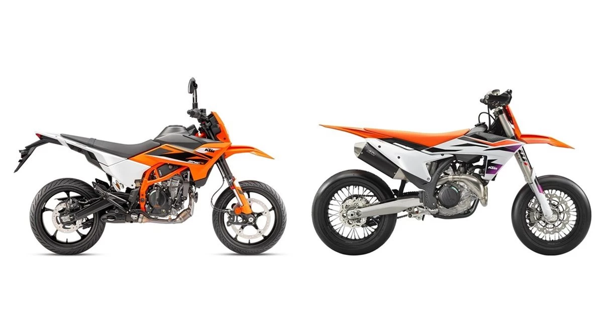 Motorrad Vergleich KTM 125 SMC R 2025 vs. KTM 450 SMR 2024