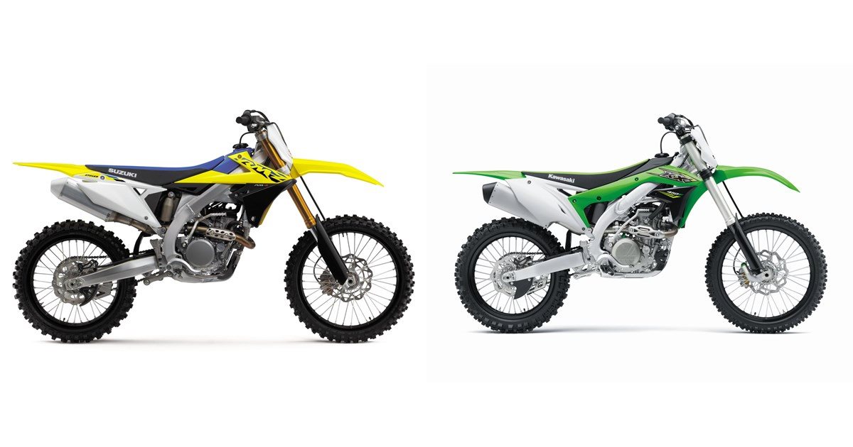 Motorrad Vergleich Suzuki RM-Z250 2025 vs. Kawasaki KX450F 2018