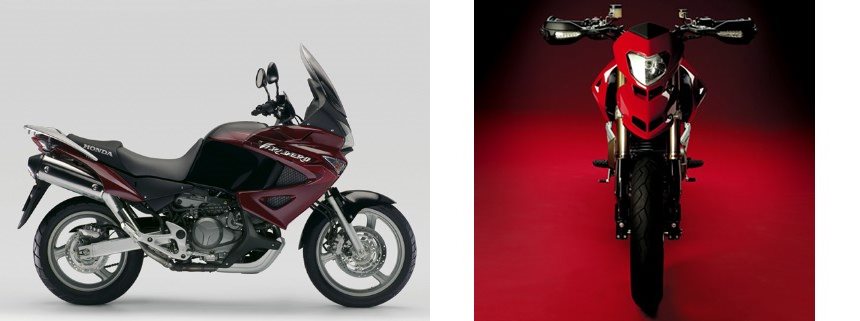 Motorrad Vergleich Honda XL 1000 V Varadero 2007 vs. Ducati Hypermotard ...