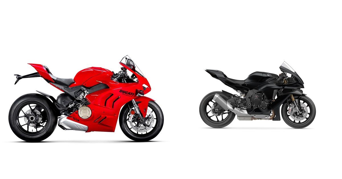 Ducati Panigale V4 2023 vs Yamaha R1 RACE 2025