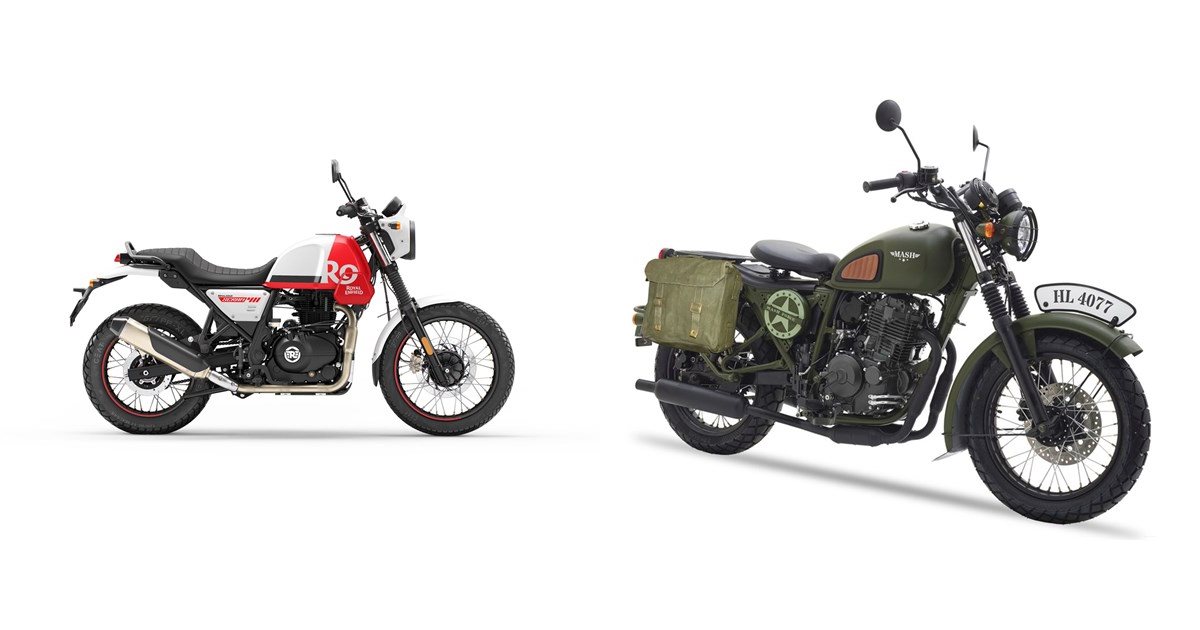 Royal Enfield Scram 411 2022 vs Mash Force 400 2019