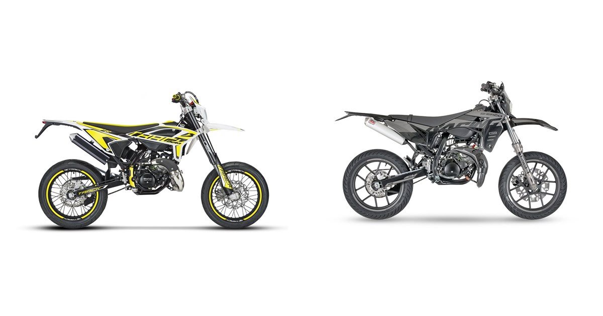 Comparaison des motos Beta RR 50 Motard Track 2023 VS. Sherco 50 SM-R ...