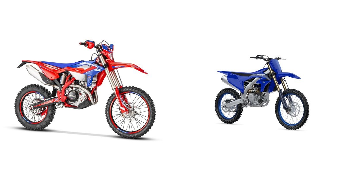 Motorrad Vergleich Beta RR 480 4T Racing 2023 vs. Yamaha YZ450F 2023