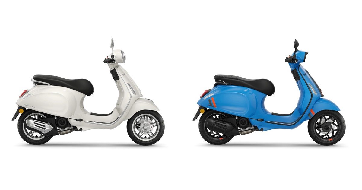 Motorrad Vergleich Vespa Primavera 50 2025 vs. Vespa Sprint 50 S 2025