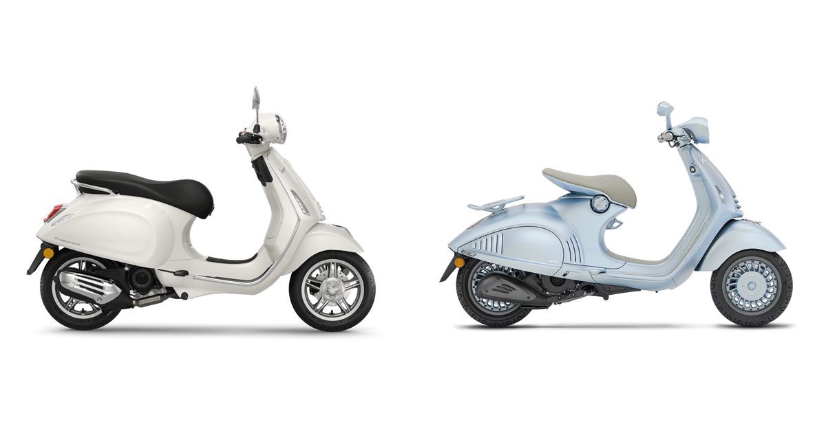 Motorrad Vergleich Vespa Primavera 50 2025 vs. Vespa 946 Snake 2025
