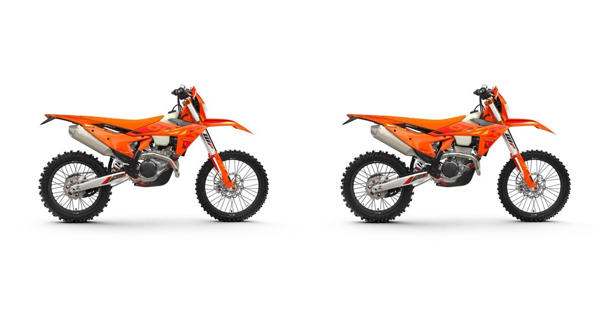 Comparaison des motos KTM 450 EXC-F SIX DAYS 2025 VS. KTM 350 EXC-F SIX DAYS 2025