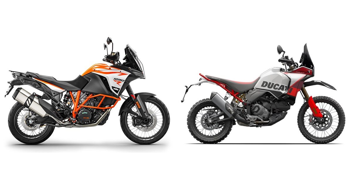 KTM 1290 Super Adventure R 2017 vs Ducati DesertX Rally 2024