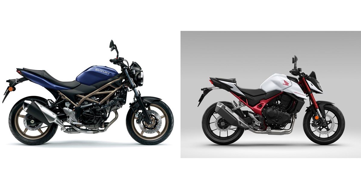 Motorrad Vergleich Suzuki SV650 2025 vs. Honda CB750 Hornet 2023