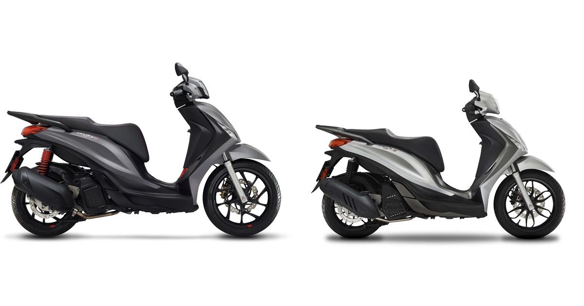 Motorrad Vergleich Piaggio Medley 150 S 2022 vs. Piaggio Medley S 125 ie IGET 2019