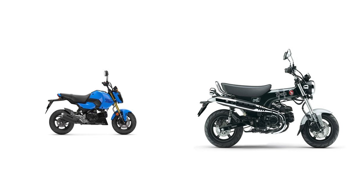 Motorrad Vergleich Honda MSX125 Grom 2025 vs. Honda Dax 125 2025