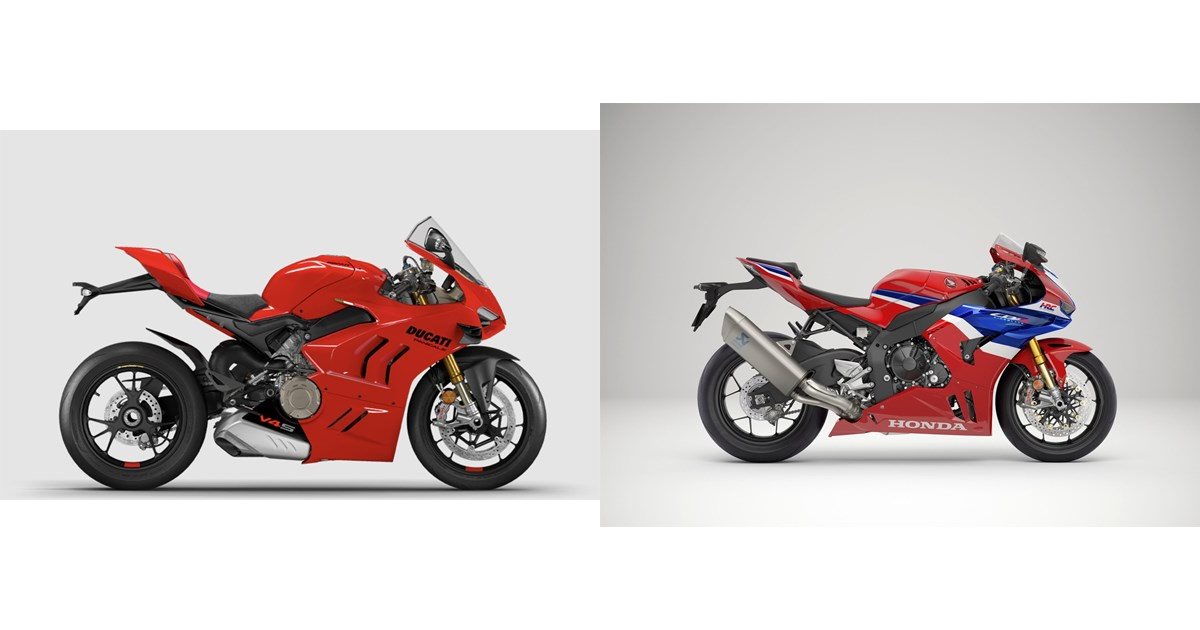 Ducati Panigale V4 S 2024 vs Honda CBR1000RR-R Fireblade SP 2025