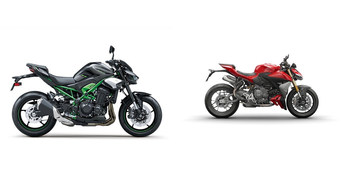 Motorrad Vergleich Kawasaki Z900 2025 vs. Ducati Streetfighter V2 2025