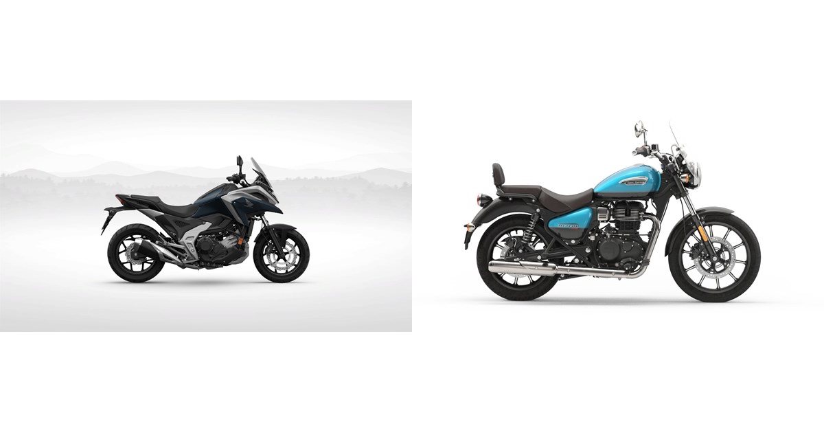 Motorrad Vergleich Honda NC750X 2023 vs. Royal Enfield Meteor 350 ...