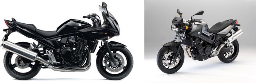 Motorrad Vergleich Suzuki Bandit 650S 2009 vs. BMW F 800 R 2011