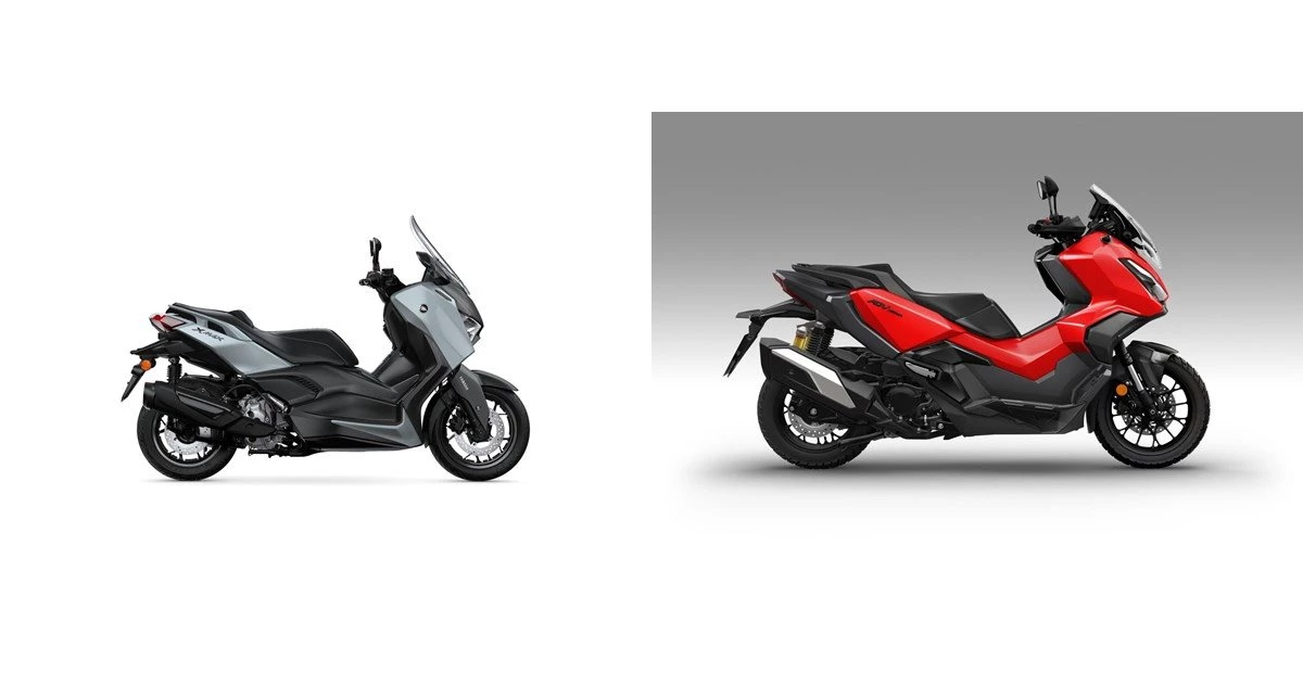 Motorrad Vergleich Yamaha XMAX 300 Tech MAX+ 2025 vs. Honda ADV350 2025