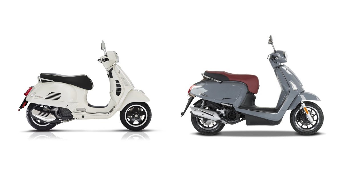 Motorrad Vergleich Vespa GTS 125 ie Super 2020 vs. Kymco Like II 125i CBS 2024