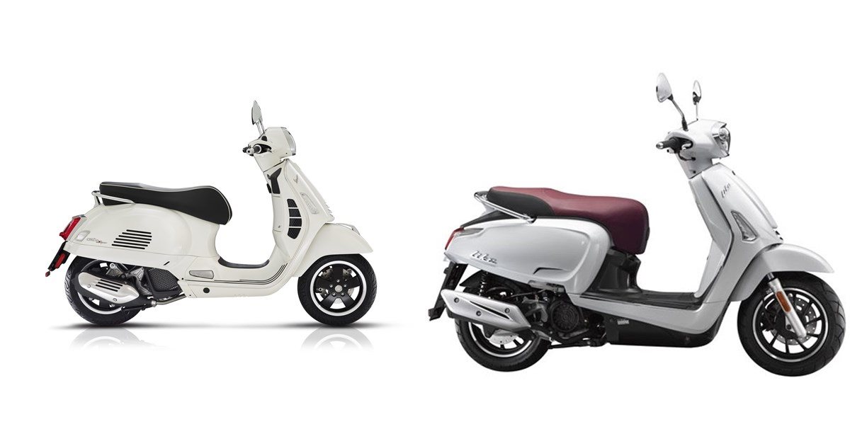 Motorrad Vergleich Vespa GTS 125 ie Super 2020 vs. Kymco New Like 125 2018