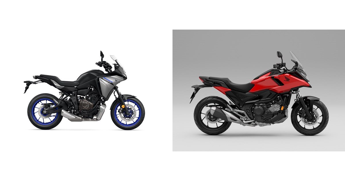 Comparaison des motos Yamaha Tracer 7 2025 VS. Honda NC750X 2025