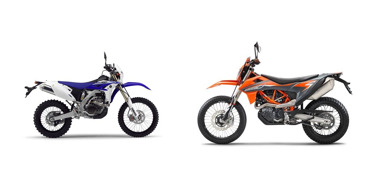 Motorrad Vergleich Yamaha WR450F 2014 vs. KTM 690 Enduro R 2021