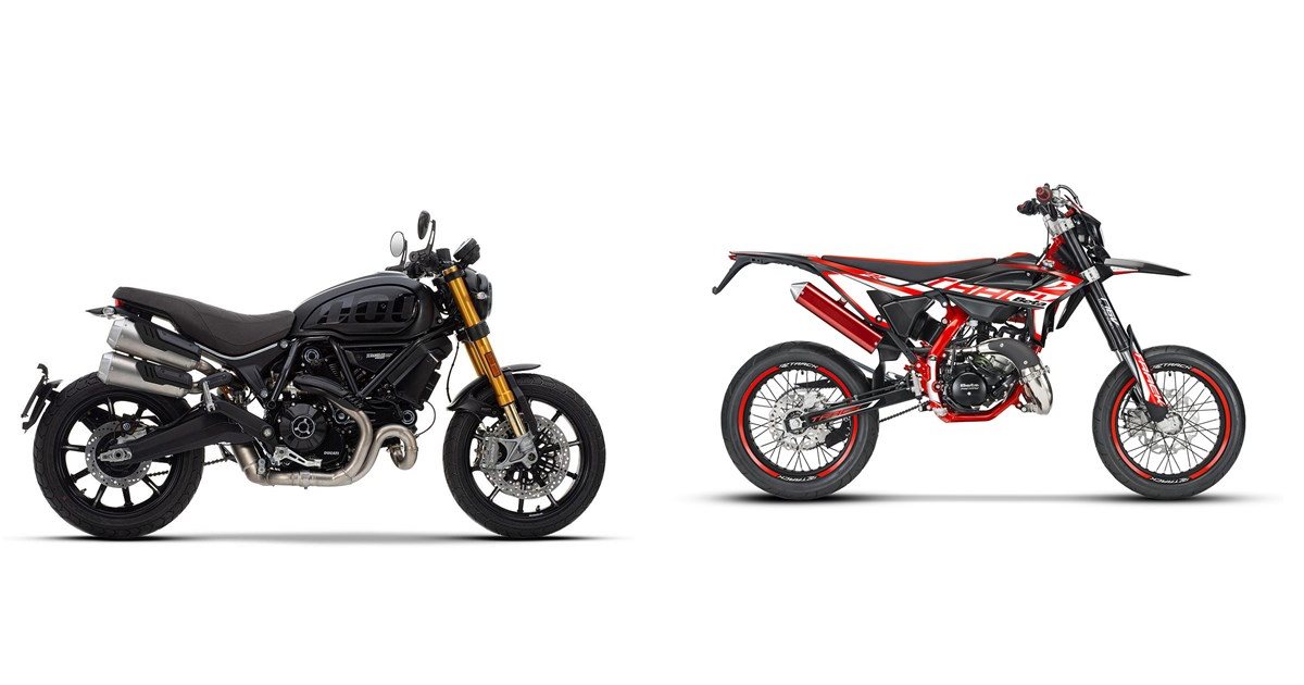 Ducati Scrambler 1100 Sport PRO 2024 vs Beta RR Motard 2T 50 Track 2025