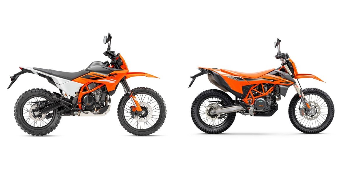 Motorrad Vergleich KTM 390 Enduro R 2025 vs. KTM 690 Enduro R 2023