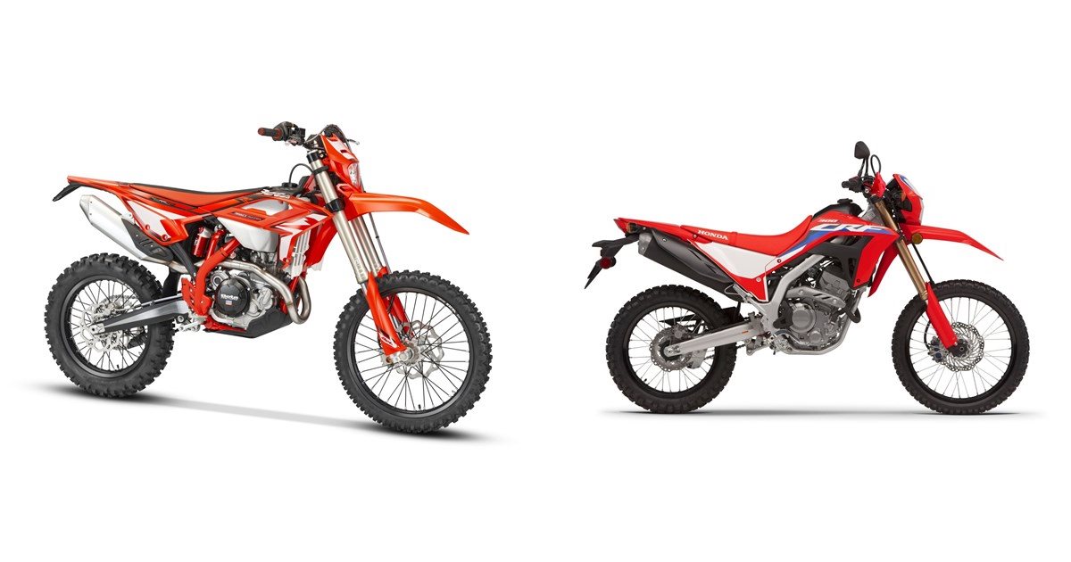 Motorrad Vergleich Beta RR 390 2024 vs. Honda CRF300L 2024