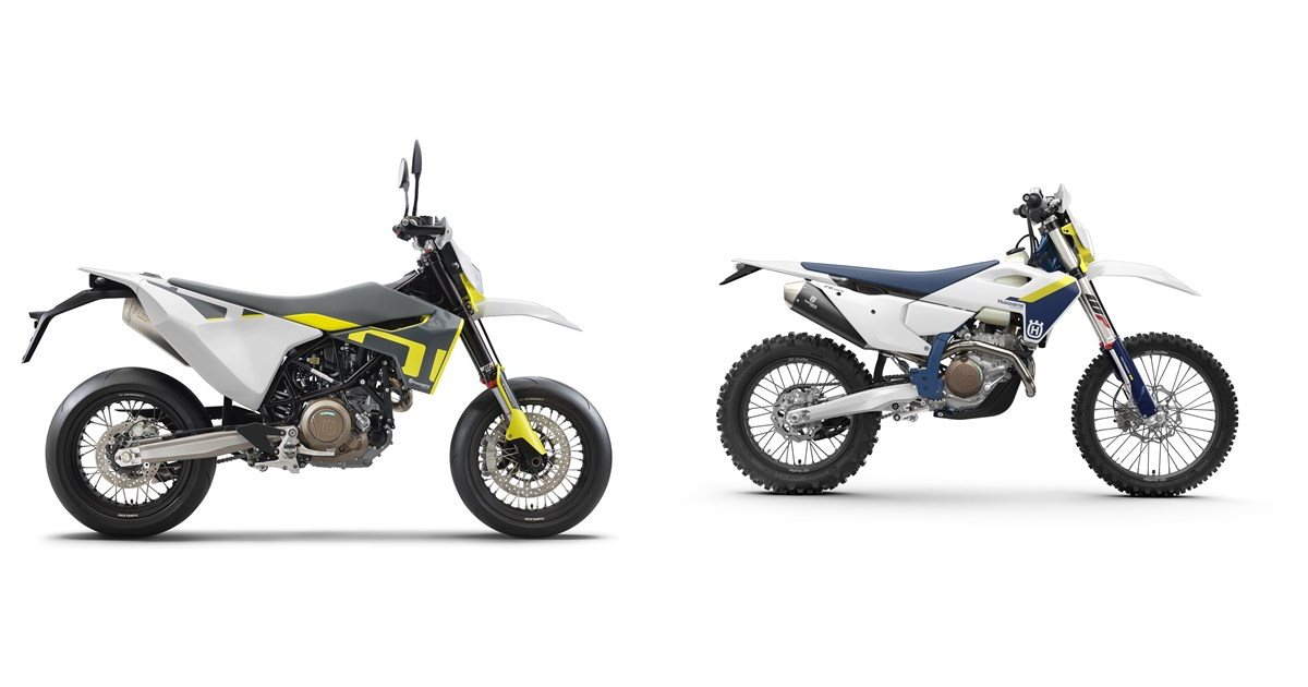 Motorrad Vergleich Husqvarna 701 Supermoto 2022 vs. Husqvarna FE 501 2025