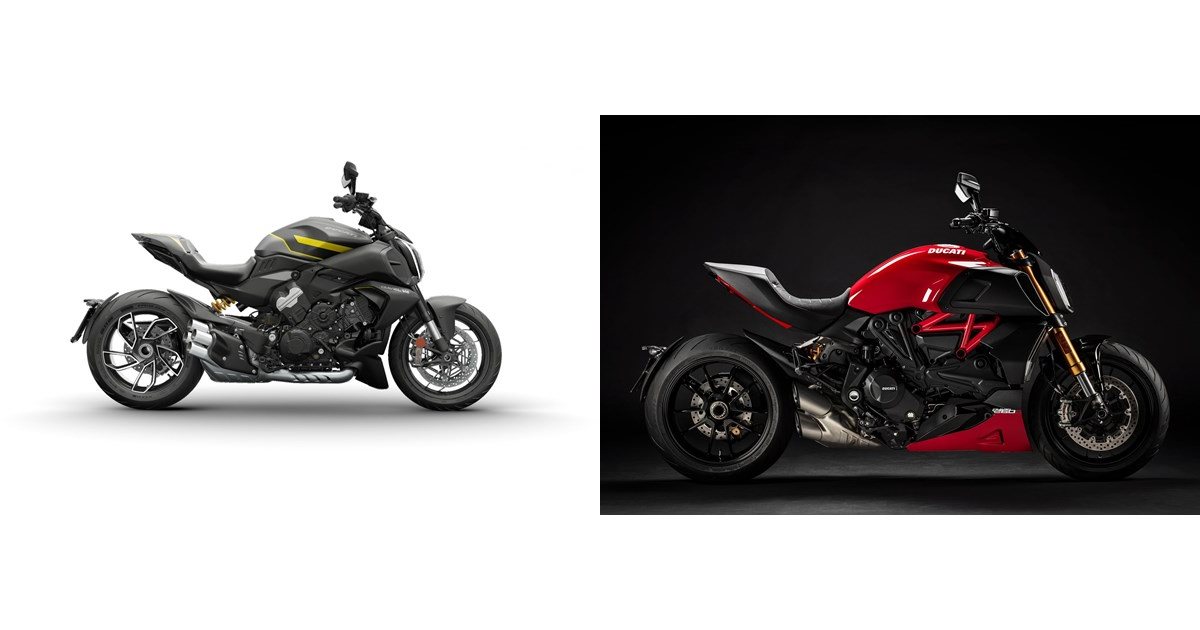 Ducati Diavel V4 2025 vs Ducati Diavel 1260 S Red 2020