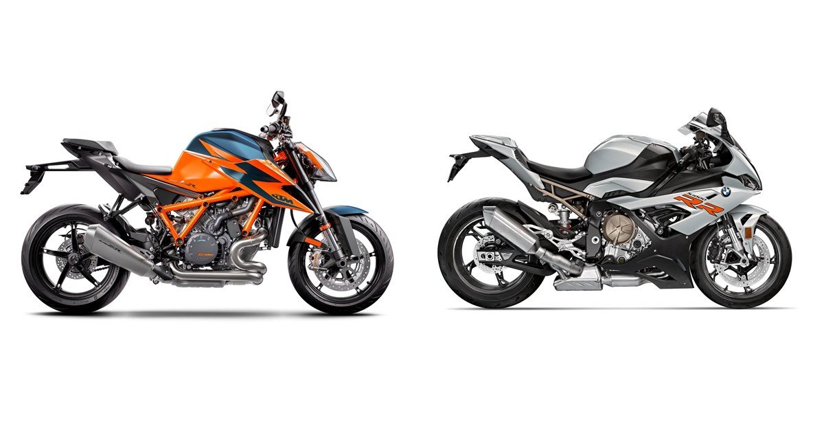 Motorrad Vergleich KTM 1290 Super Duke R 2021 vs. BMW S 1000 RR 2020