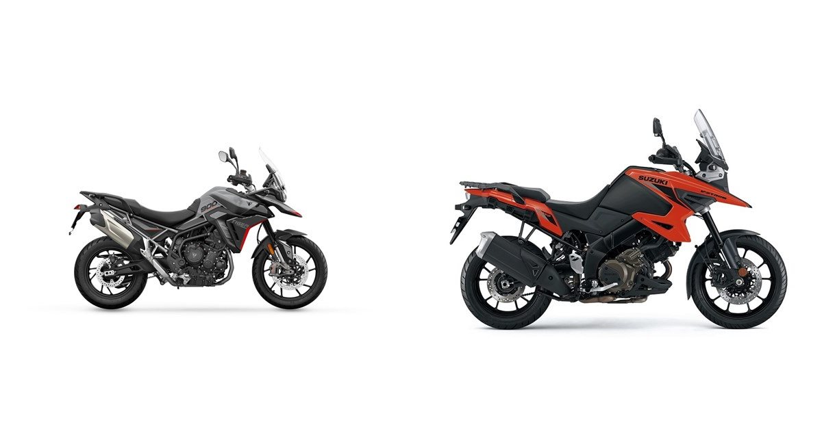 Comparaison des motos Triumph Tiger 900 GT 2025 VS. Suzuki V-Strom 1050 2025