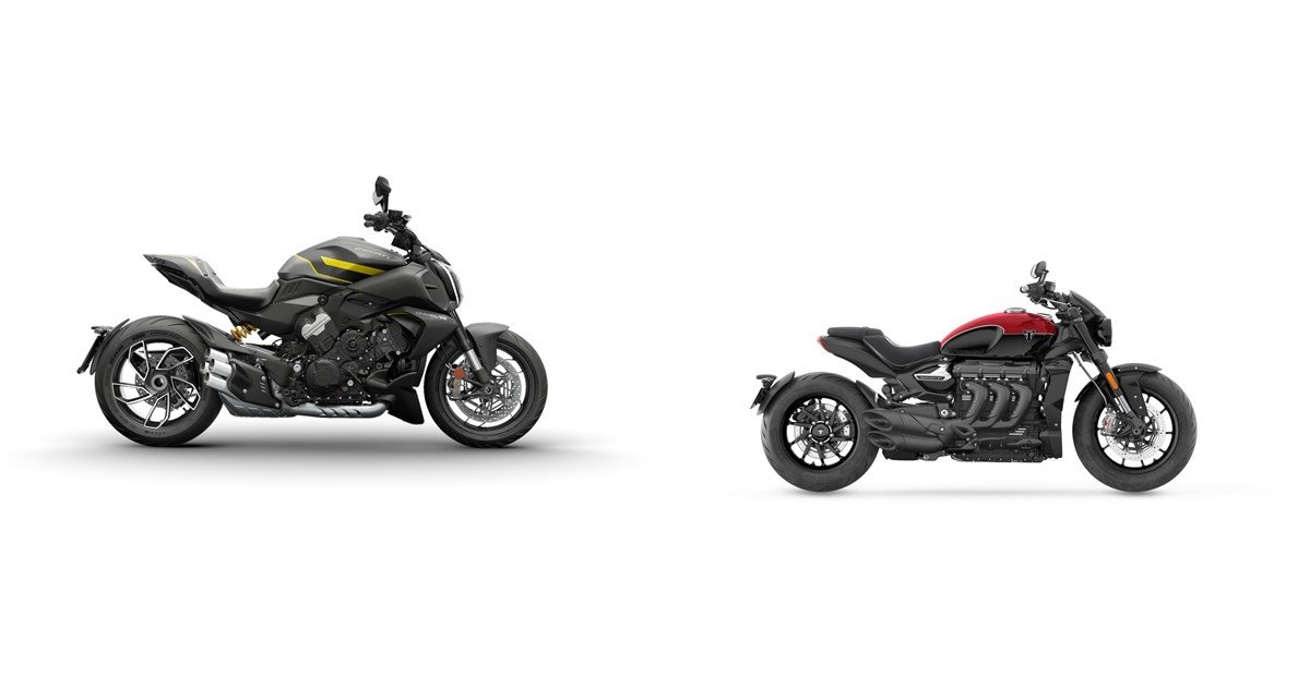 Ducati Diavel V4 2025 vs Triumph Rocket 3 Storm R 2025