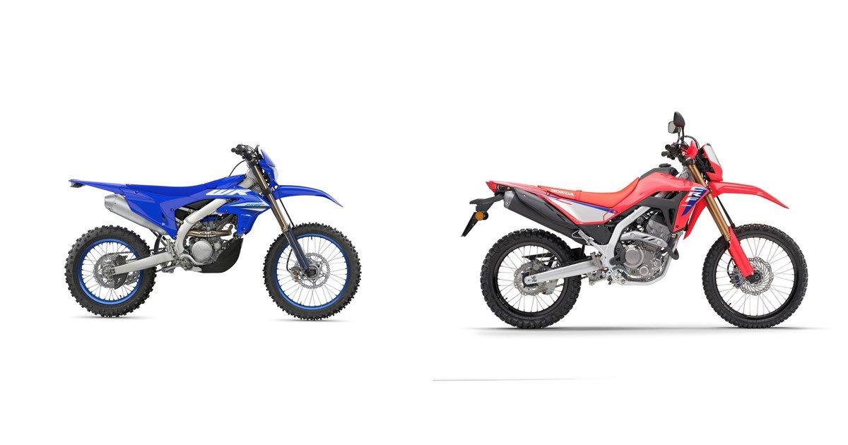 Motorrad Vergleich Yamaha WR250F 2025 vs. Honda CRF300L 2025