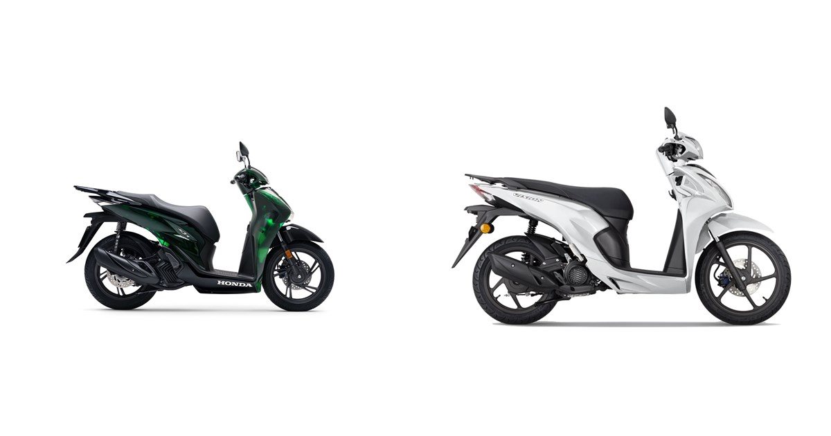 Motorrad Vergleich Honda SH125i 2025 vs. Honda Vision 110 2025