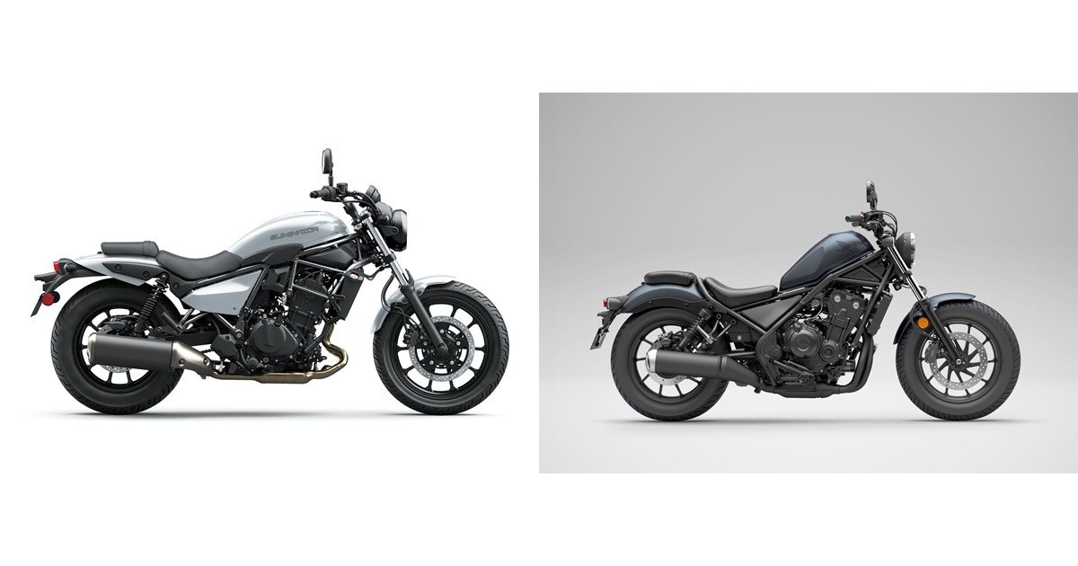 Motorrad Vergleich Kawasaki Eliminator 500 2025 vs. Honda CMX500 Rebel 2025