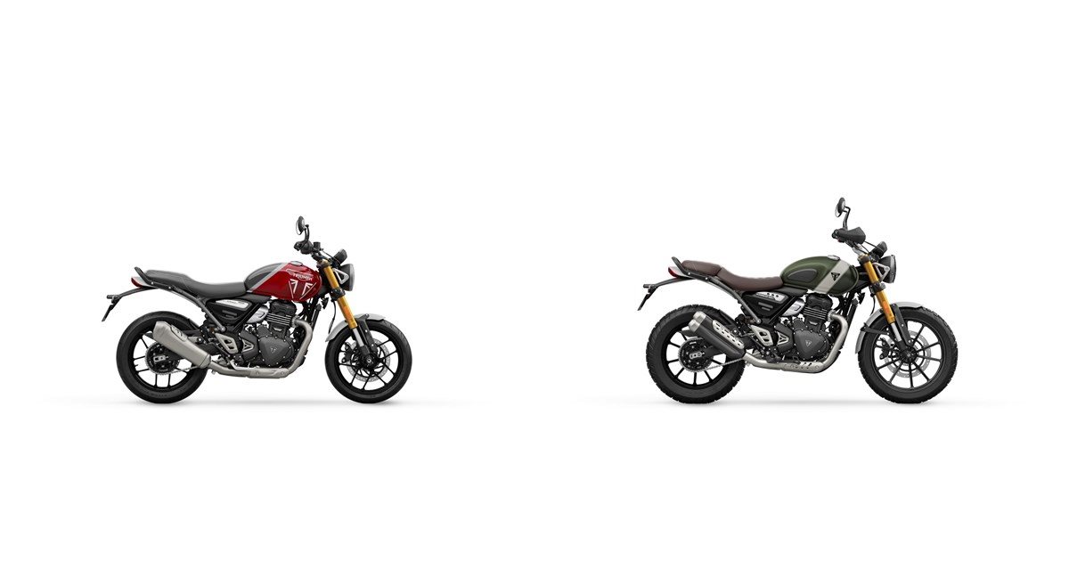 Motorrad Vergleich Triumph Speed 400 2025 vs. Triumph Scrambler 400 X 2025