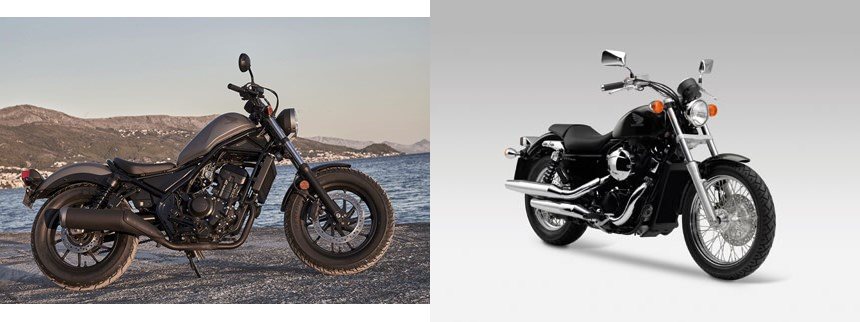 Motorrad Vergleich Honda CMX500 Rebel 2018 vs. Honda VT 750 S 2011
